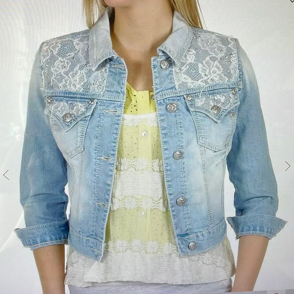 Miss Me | Jackets & Coats | Miss Me Cropped Denim Jacket | Poshmark